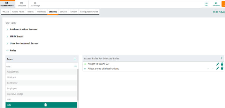 Aruba AOS10 and MPSK – Part1 (MPSK-Local) – Solutions Tech Lab
