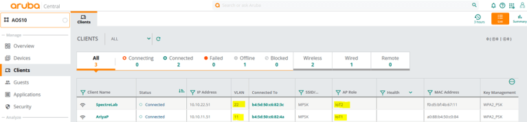 Aruba AOS10 and MPSK – Part1 (MPSK-Local) – Solutions Tech Lab
